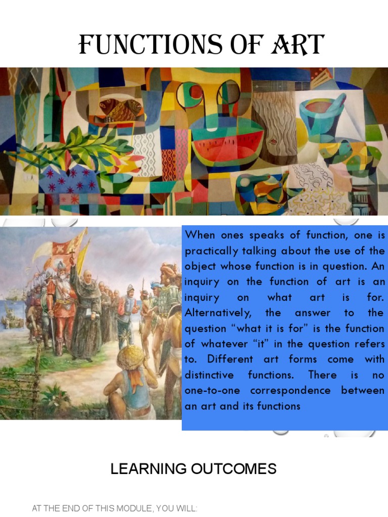 Functions of Art: A Comprehensive Overview | PDF | The Arts | Fine Art
