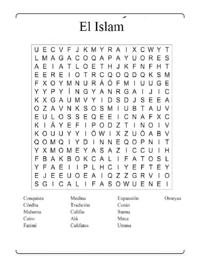 ISLAM (Actividades) | PDF