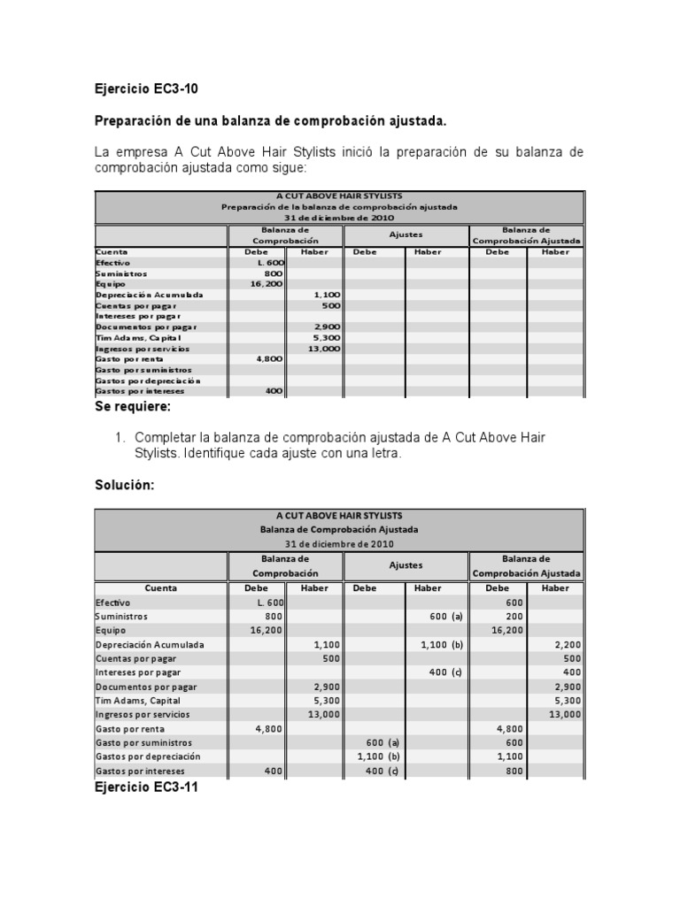 Ejercicios Capitulo 3 Ec3 10 A EC3 12 E3 13 A E3 14 | PDF ...
