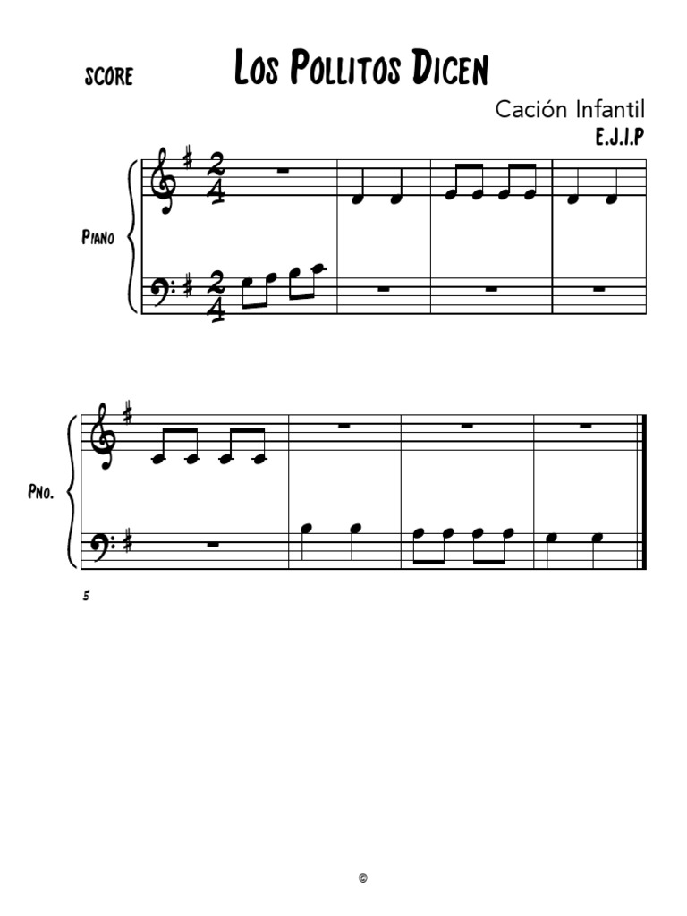 Los Pollitos Dicen | PDF