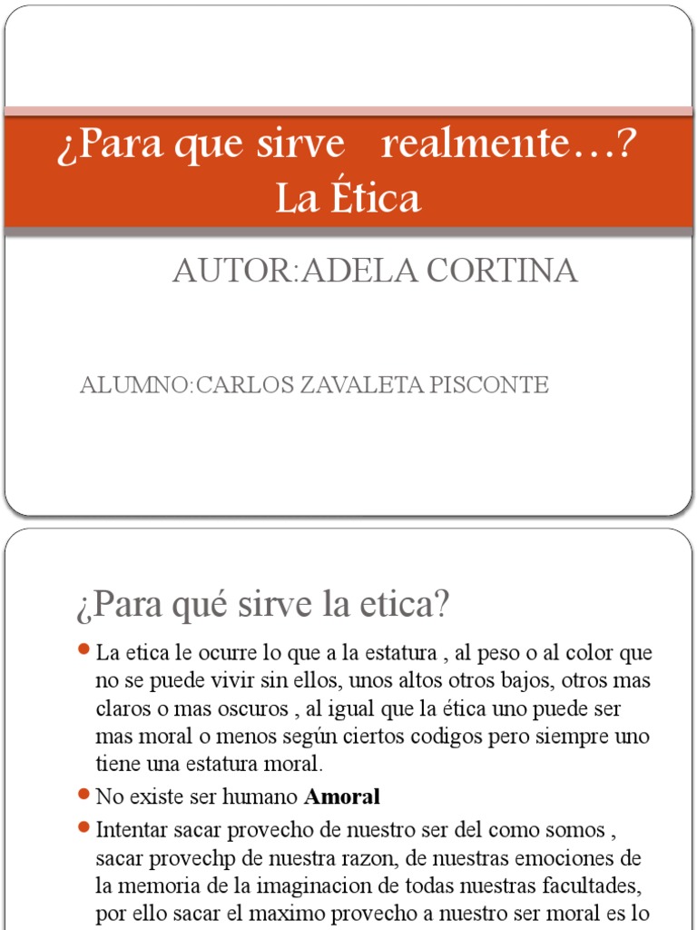 Para Que Sirve Realmente La Etica Cap 1. | PDF | Moralidad