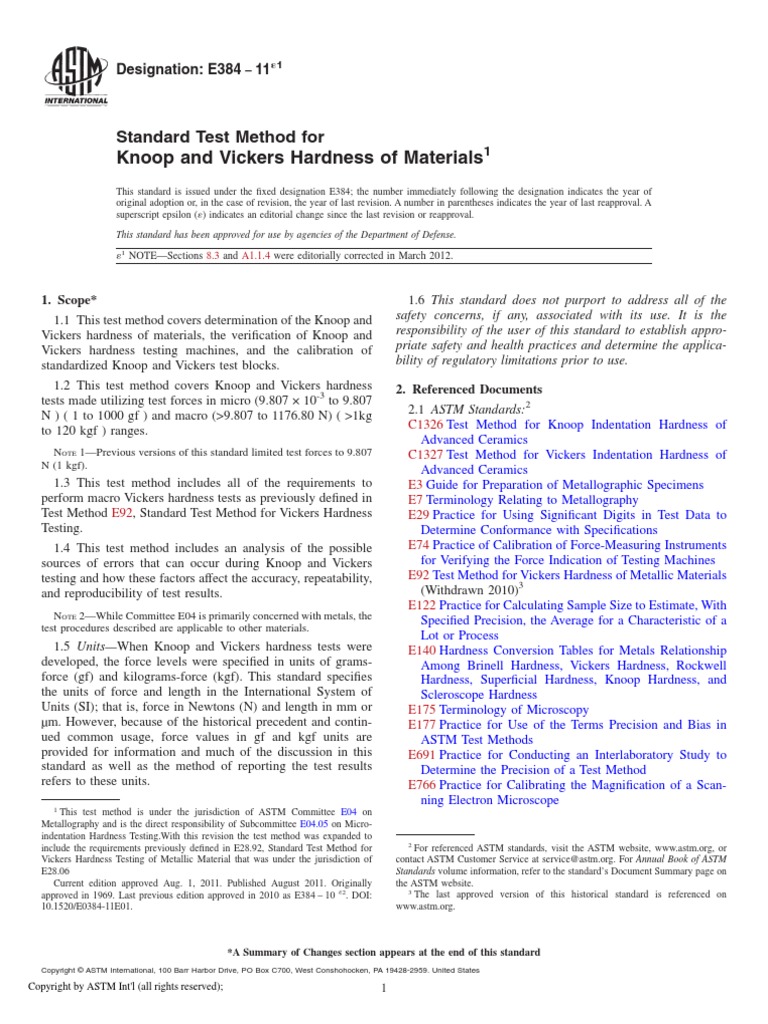 Astm E384 | PDF