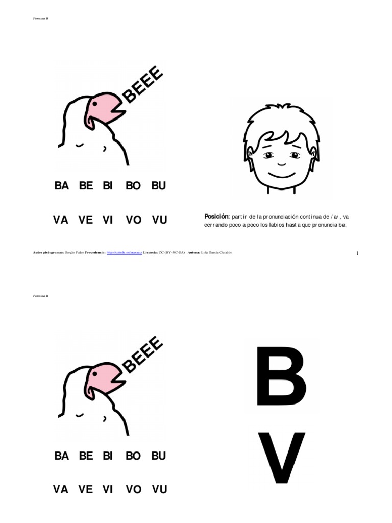 Fonema B/V | PDF | Estudios de idiomas extranjeros