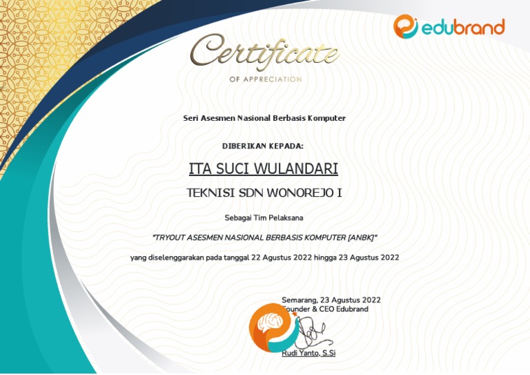 Tryout ANBK SDN Wonorejo I 2022 | PDF