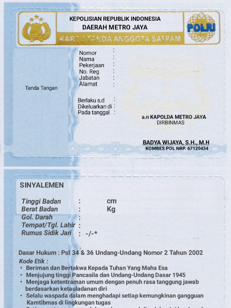 Kta Satpam | PDF Kta Satpam | PDF