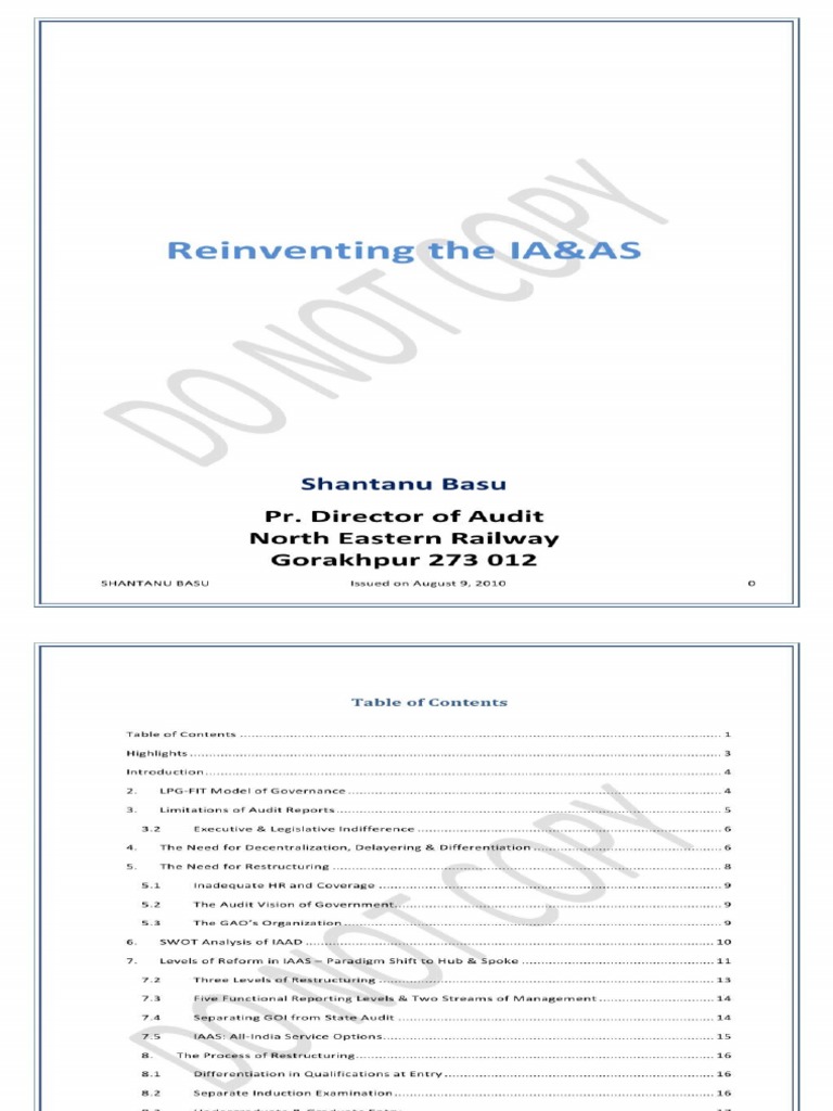 Reinventing the Indian Audit & Accounts Service | PDF