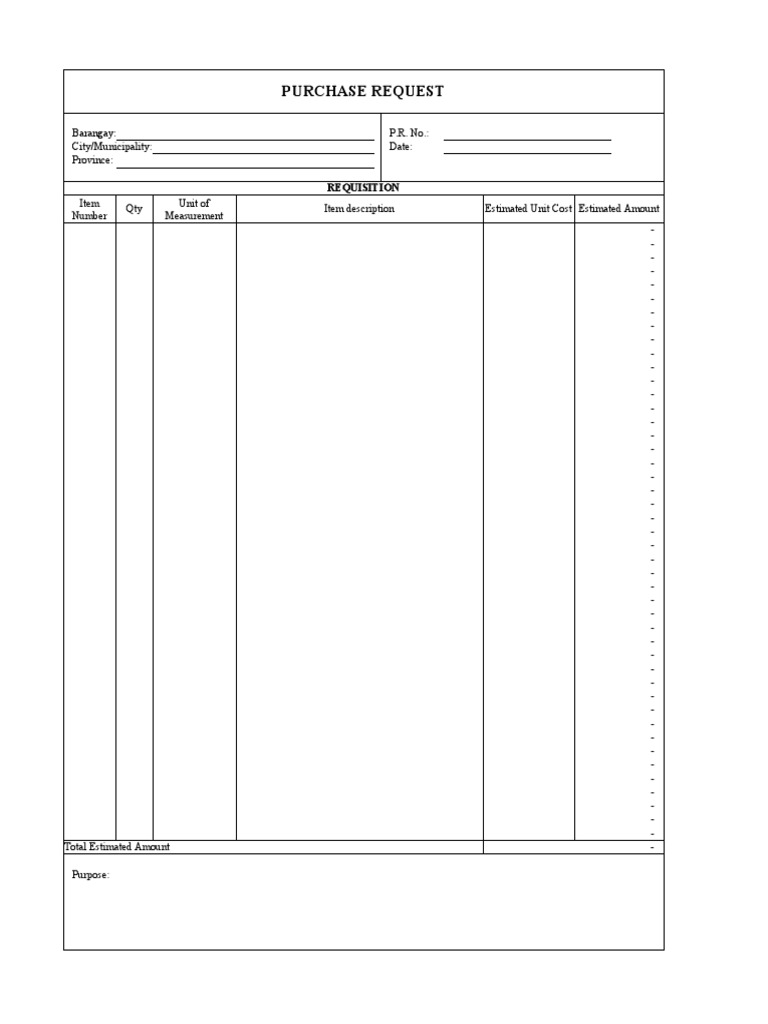 A-23 Purchase Request | PDF