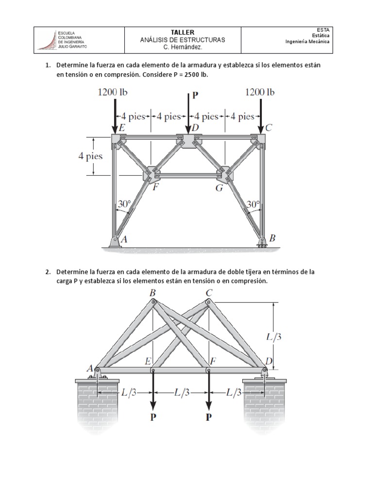 Análisis de Armaduras Estructurales | PDF