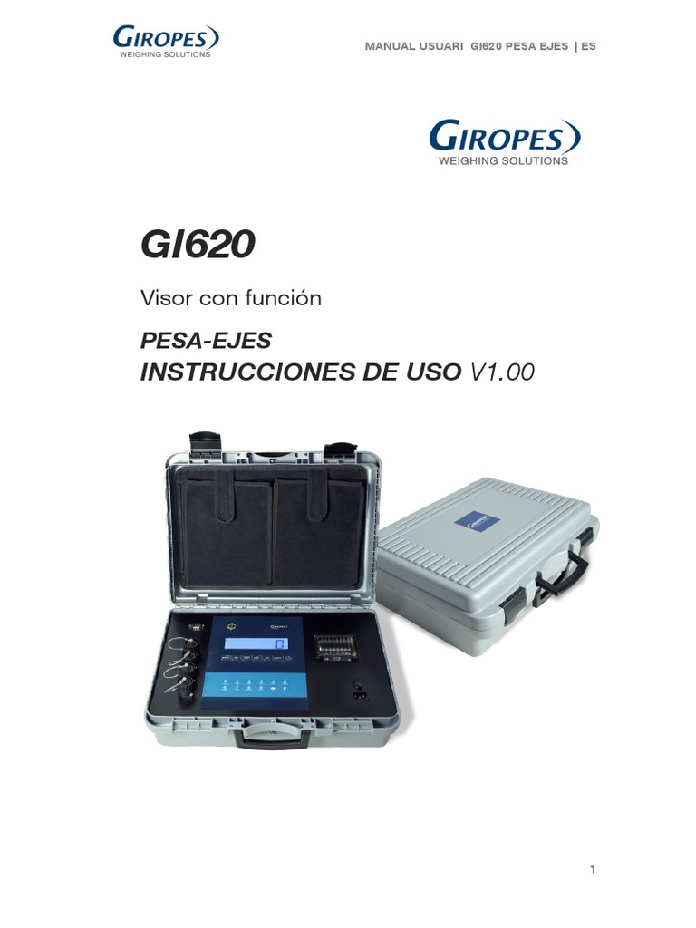 Manual Uso gi620 pesa ejes v1_ES | PDF | Almacenamiento de datos de la ...