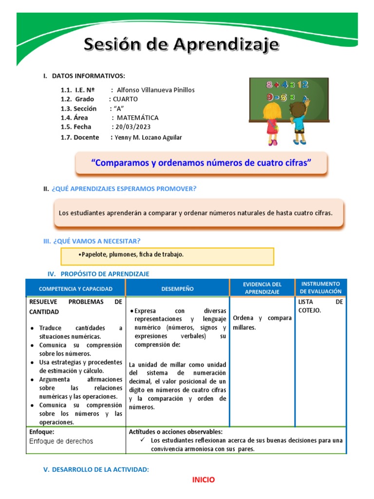 SESION 2 Matematica MARZO 2DA SEMANA | PDF SESION 2 Matematica MARZO 2DA SEMANA | PDF