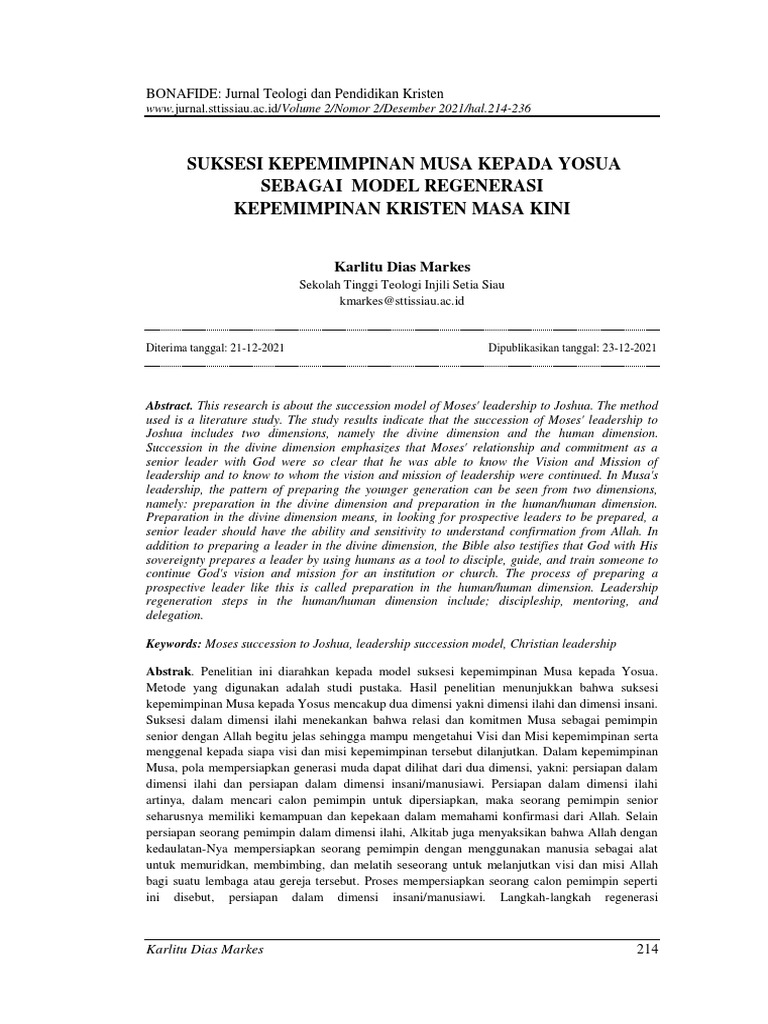 Kepemimpinan Musa | PDF