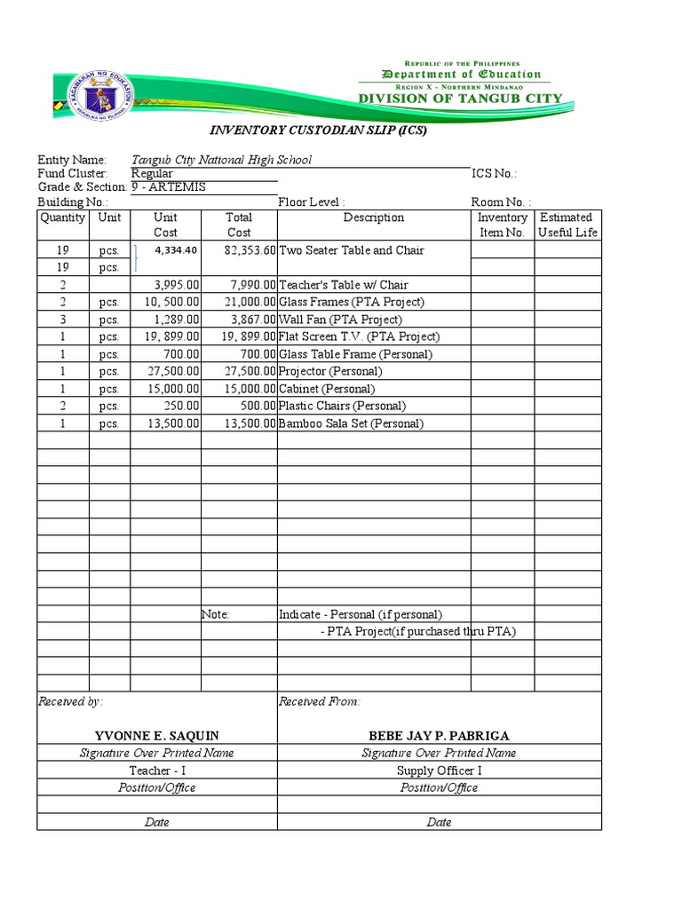 ICS Form Final | PDF