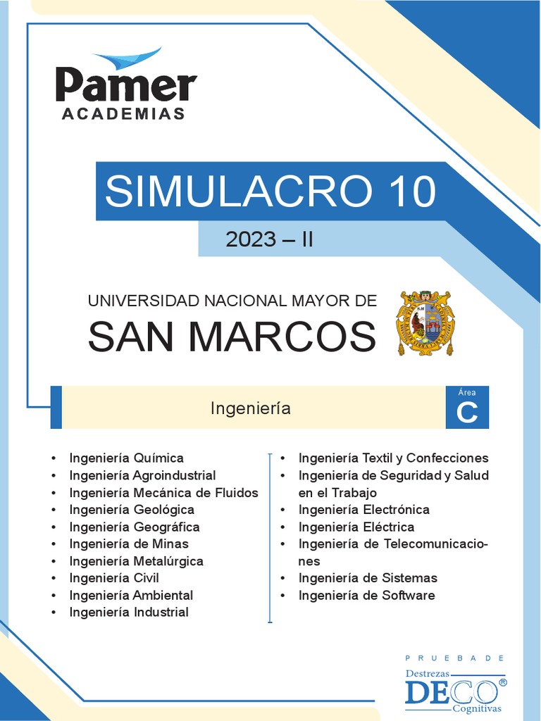SIMULACRO - 10 - Area C | PDF