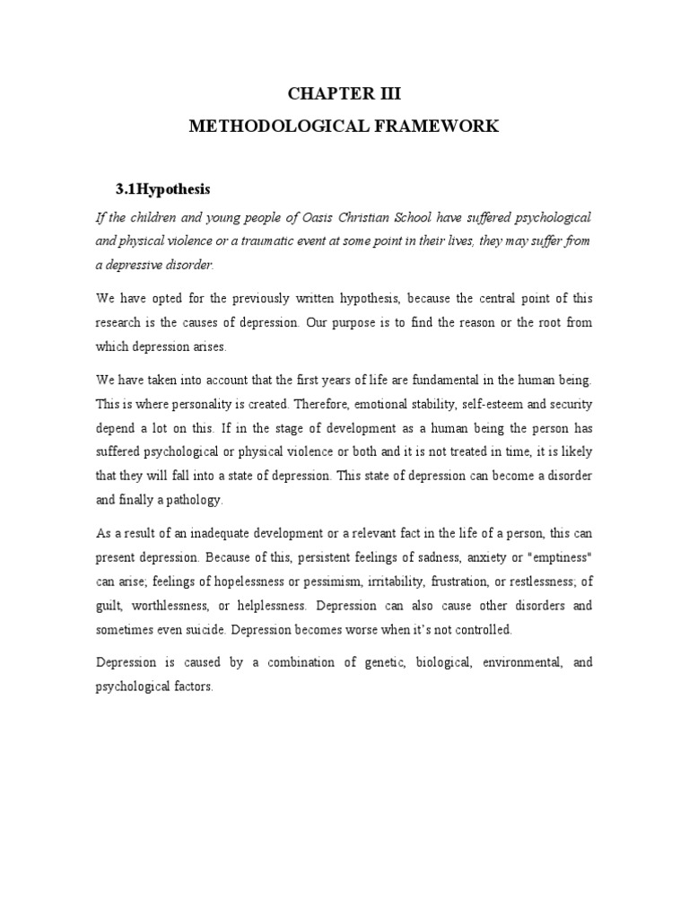 CHAPTER 3 Research | PDF | Major Depressive Disorder | Validity (Statistics)