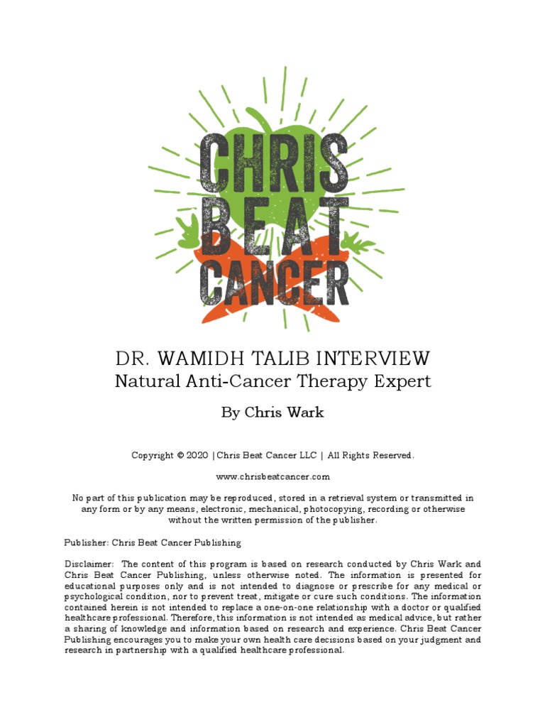 DR WAMIDH TALIB Interview | PDF | Cancer | Sleep