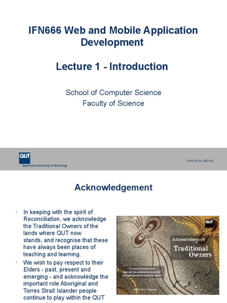 IFN666Lecture1 - Part1 - Unit Overview-2 | PDF | Dynamic Web Page | Web Application