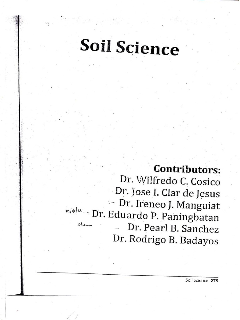 Soil Science Review for Agriculture | PDF