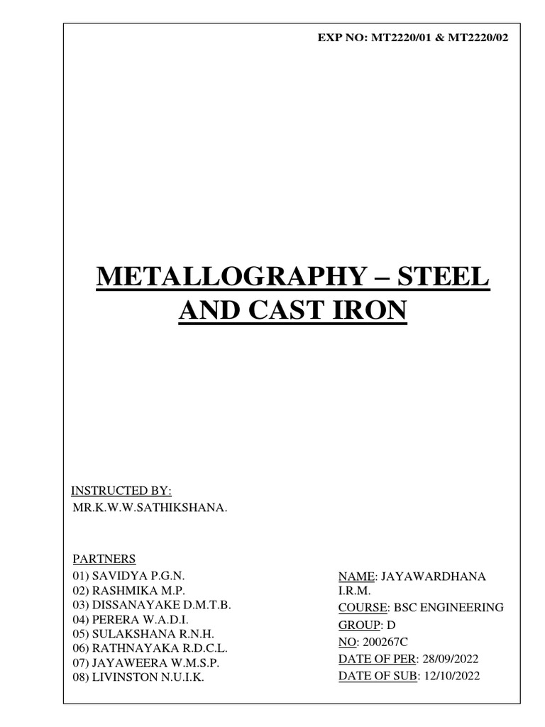 Microstructure Materials | PDF | Cast Iron | Steel