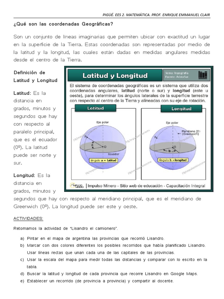 2023 3 23 - Latitud y Longitud | PDF