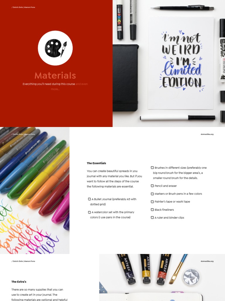 U2 - 04 - Materials List | PDF | Conservation And Restoration Materials ...