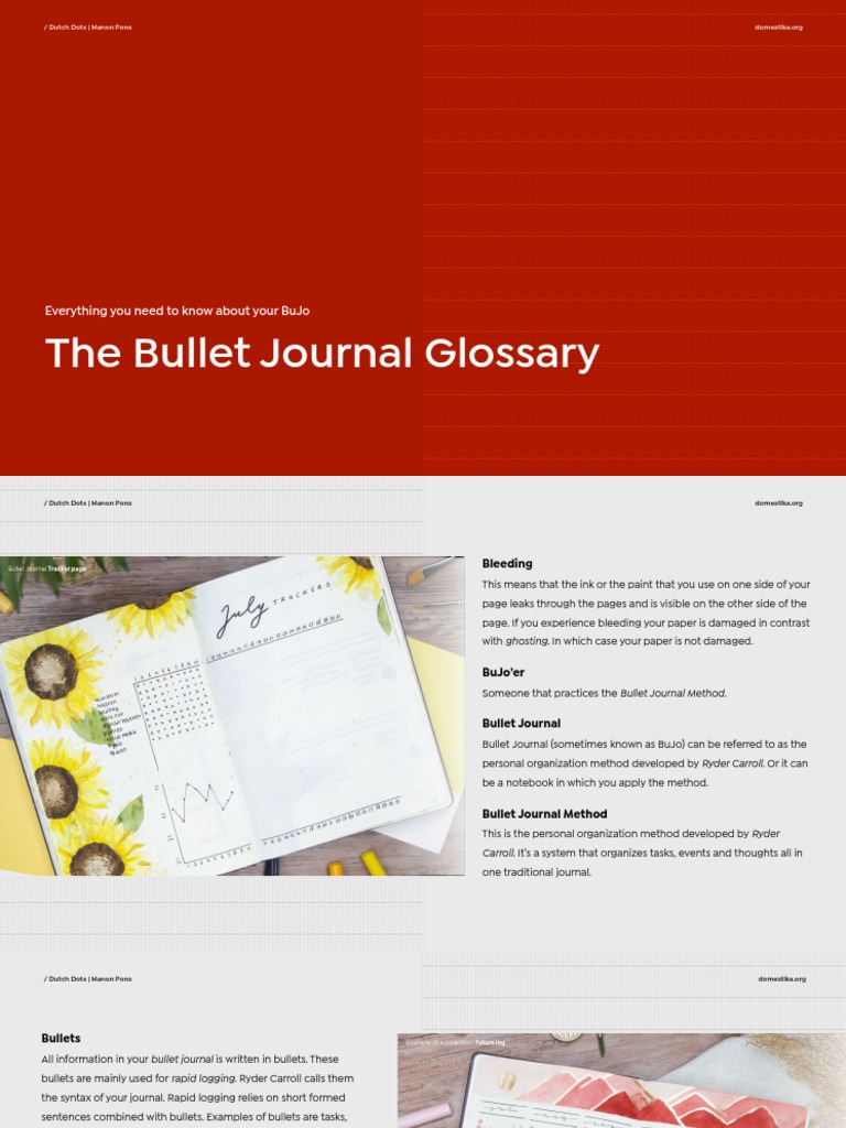Bullet Journal Terminology Explained | PDF | Publishing