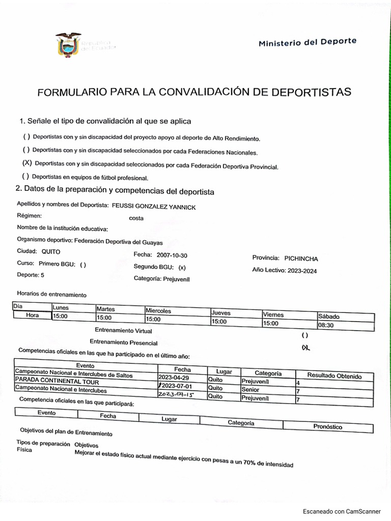 Convalidación Completo | PDF