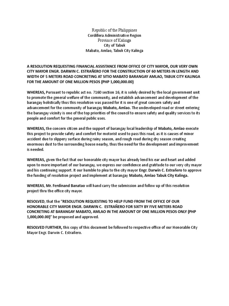 Resolution Request | PDF