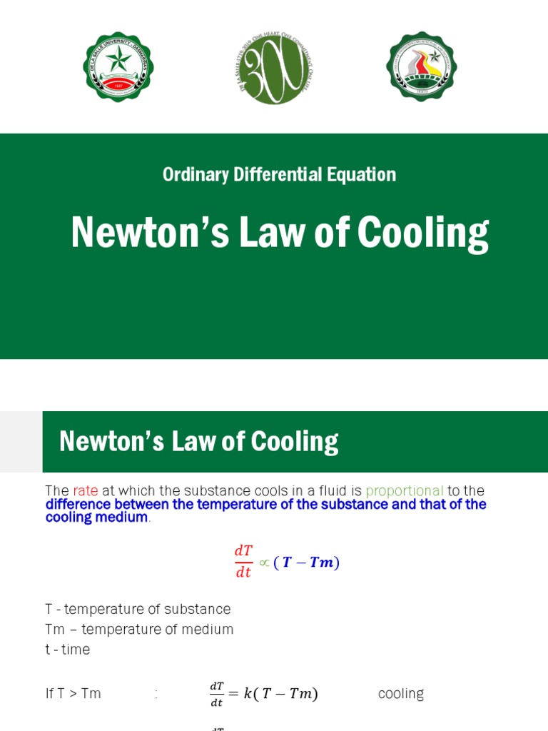 10. Differential Equation - Newton s Law of Cooling(2) | PDF