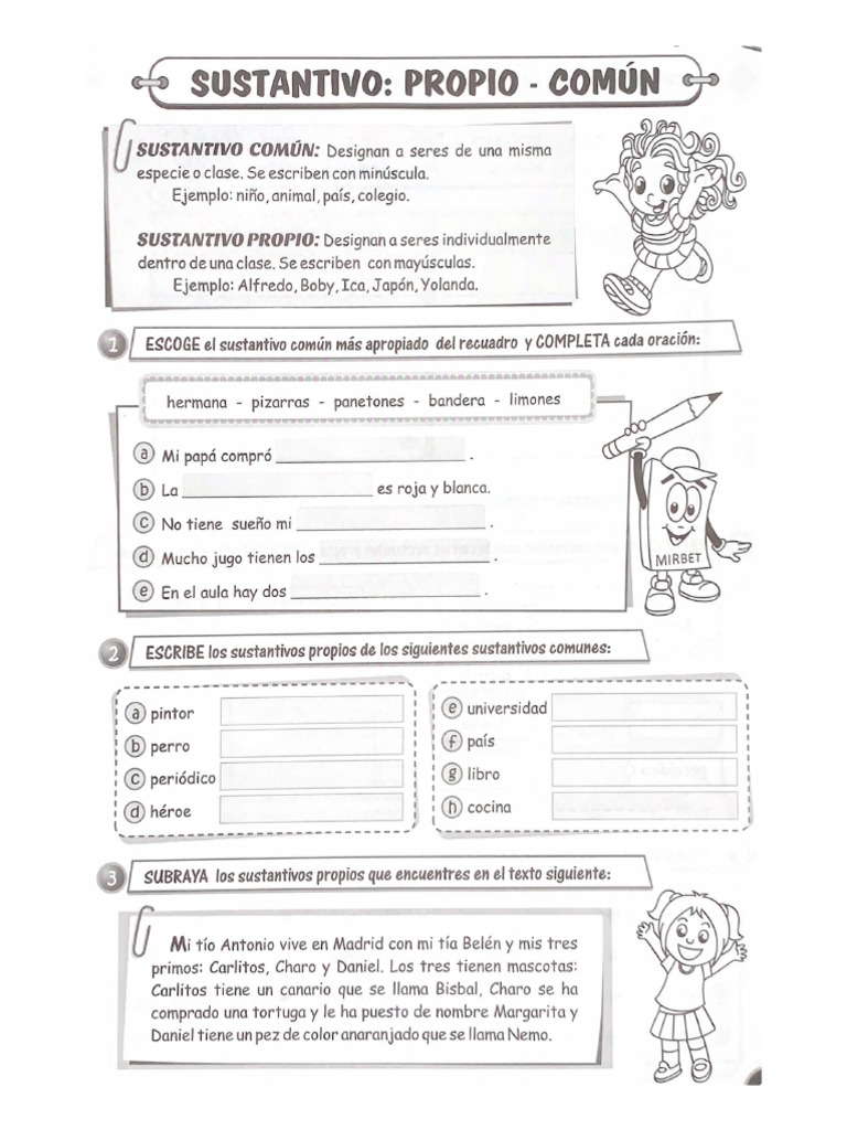 Sustantivo Propio - Común | PDF
