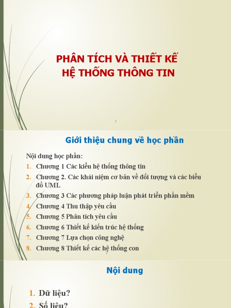 Phan Tich Thiet Ke He Thong (Chuong 2) v1 | PDF