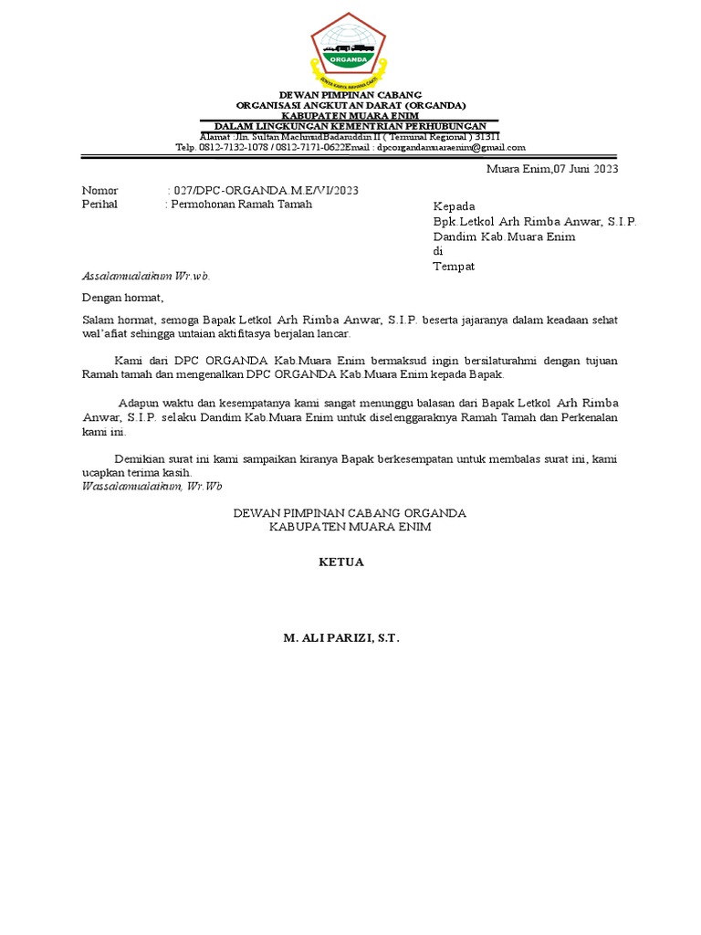 027 Surat Ramah Tamah | PDF