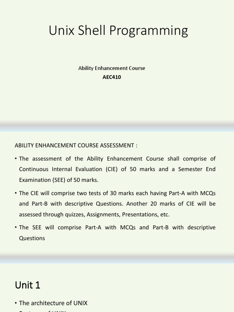 Unit1 - 26 05 23 | PDF | Unix | Computer File