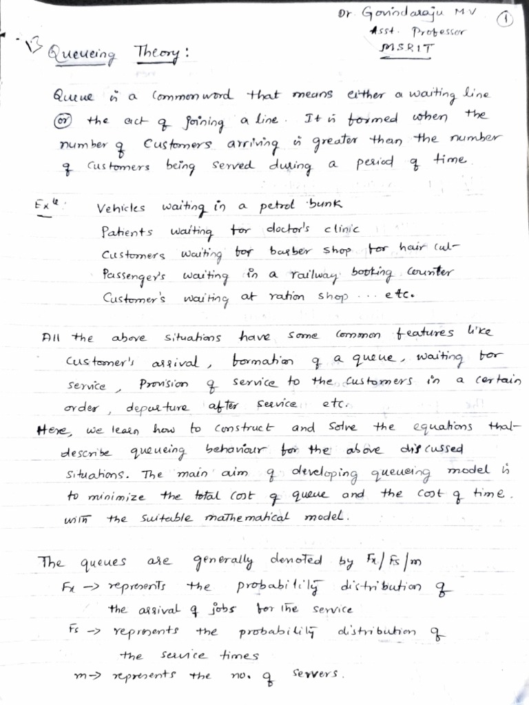 Queuing Theory Math Sem 4 | PDF | Systems Science | Telecommunications