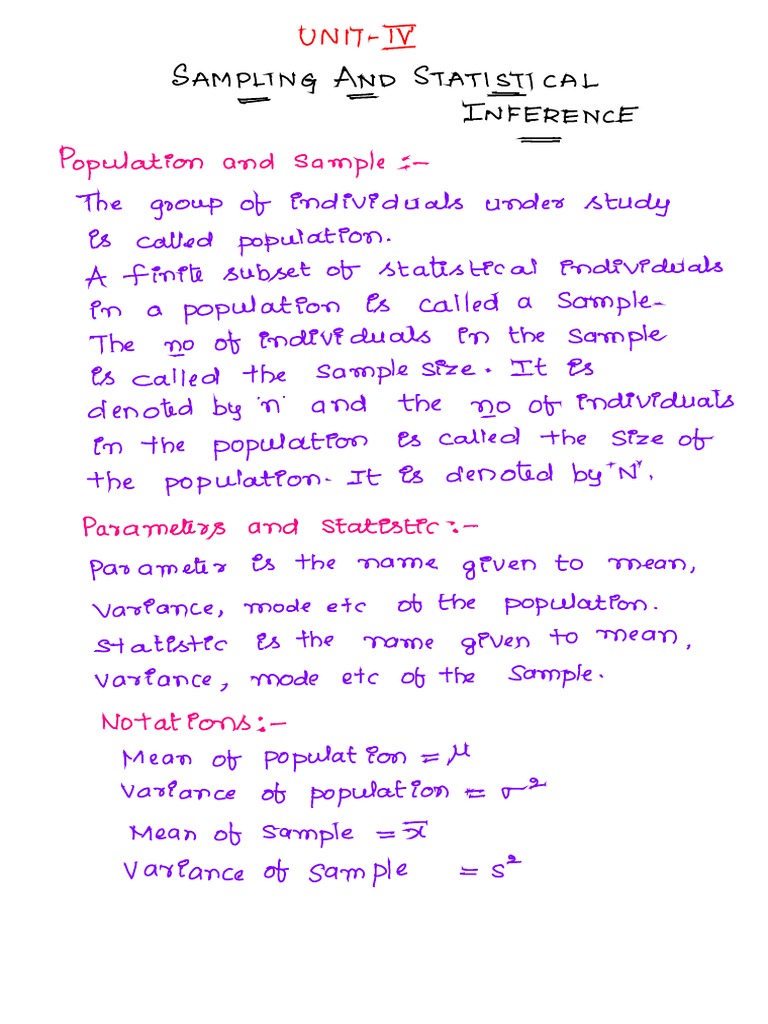 Maths Unit-5 Sampling Distributions | PDF