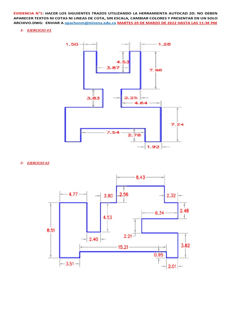 Evidencia #1 Autocad 2D | PDF