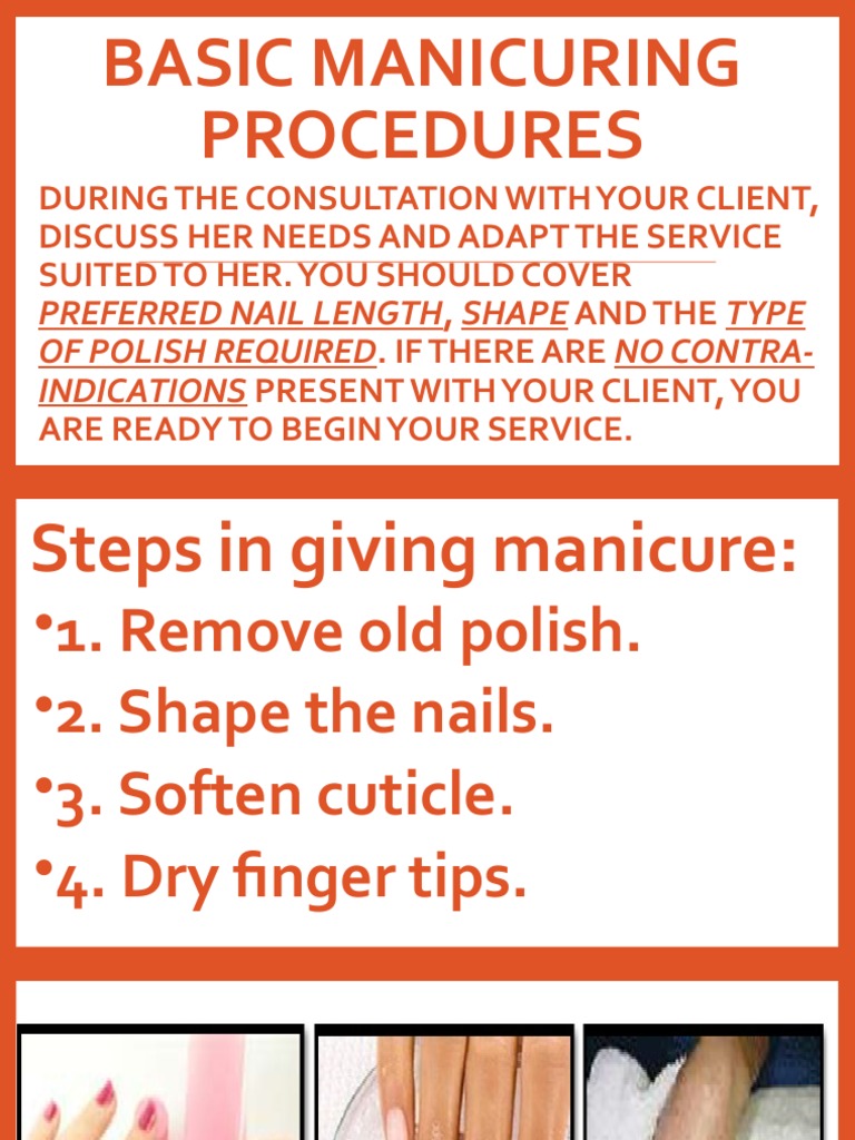 Basic Manicuring Procedures | PDF