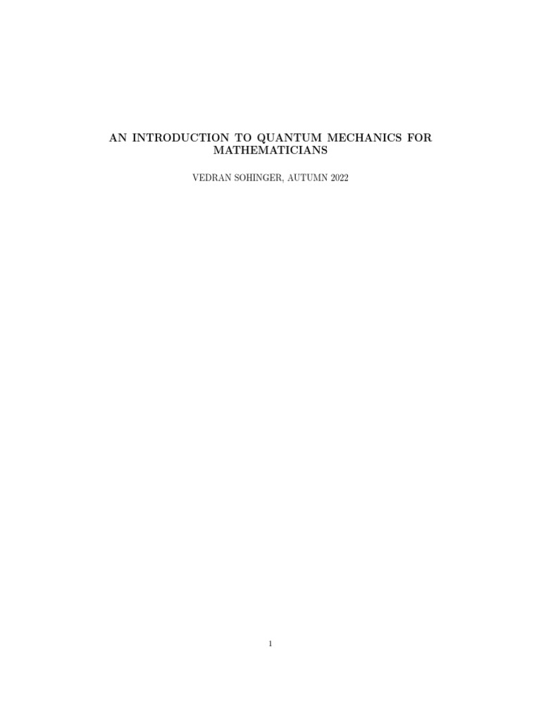 Quantum Mechanics Basic Principles and Probabilistic Methods | PDF | Teaching Methods & Materials