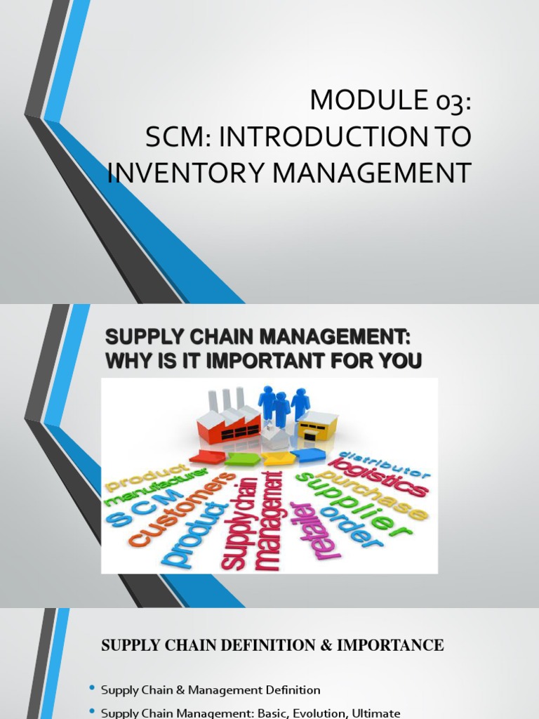 MODULE_03_SUPPLY_CHAIN_MANAGEMENT | PDF | Supply Chain Management ...