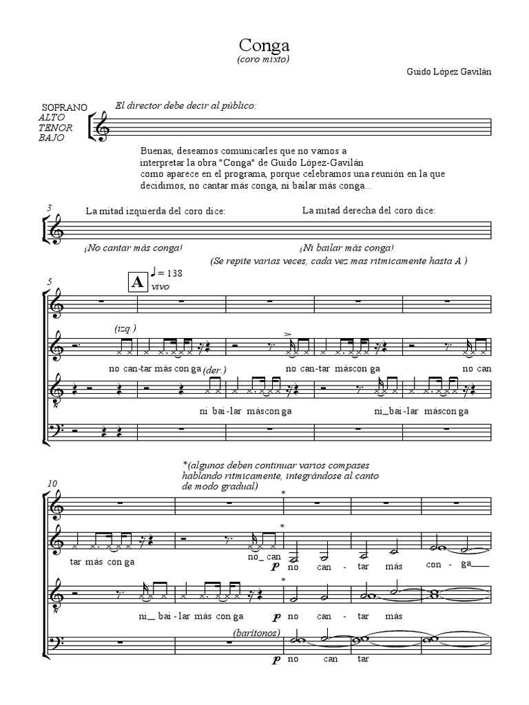 Conga, SATB | PDF
