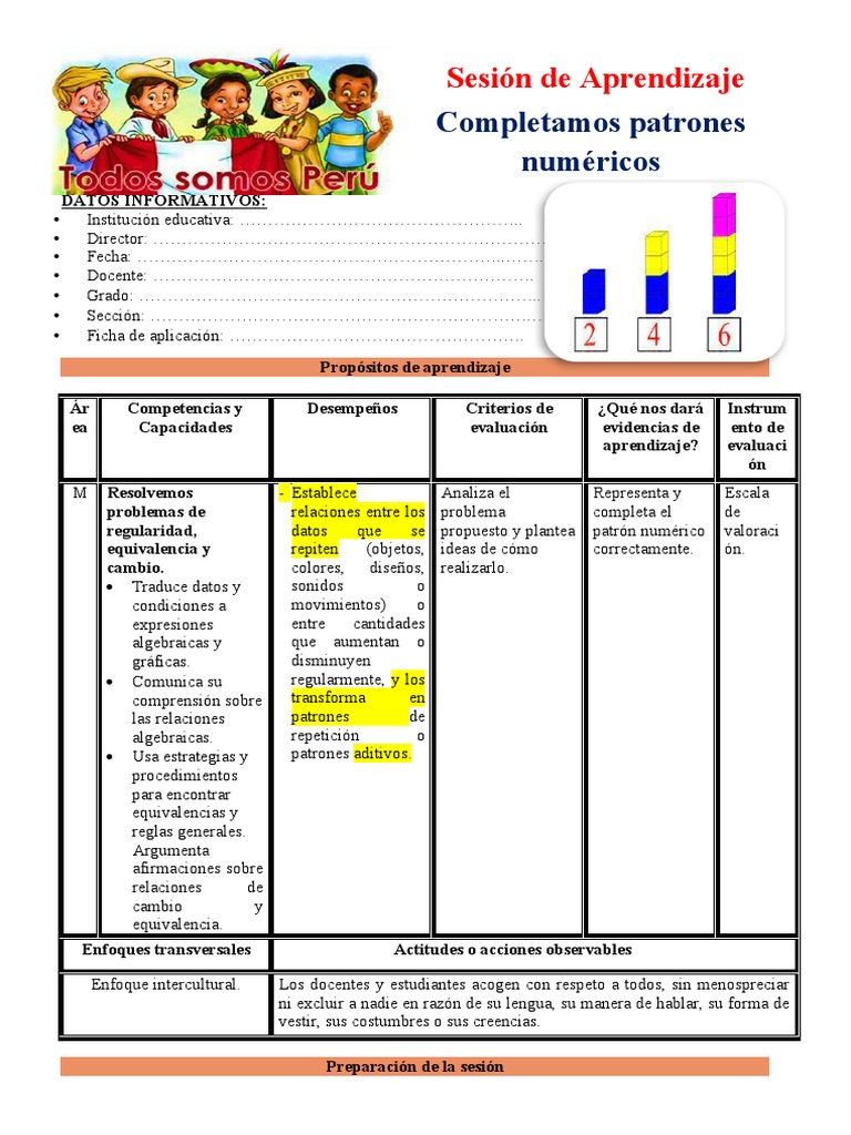 2° Sesión Día 3 Mat Completamos Patrones Numéricos - Refuerzo Escolar ...
