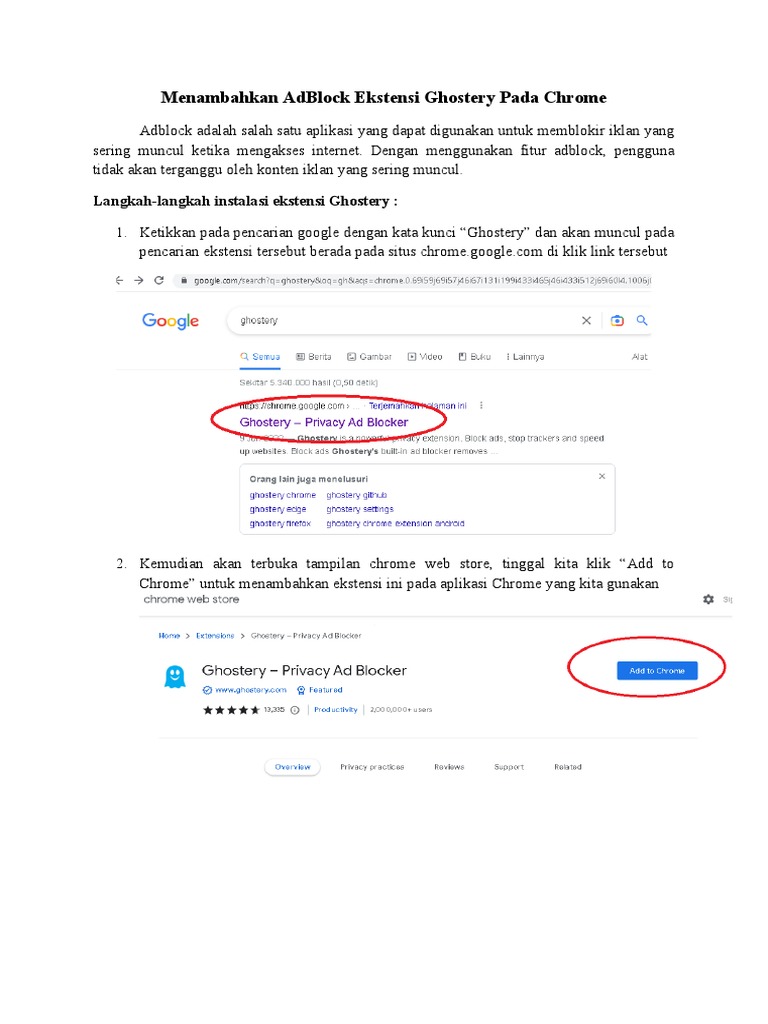 Menambahkan AdBlock Ekstensi Ghostery Pada Chrome | PDF
