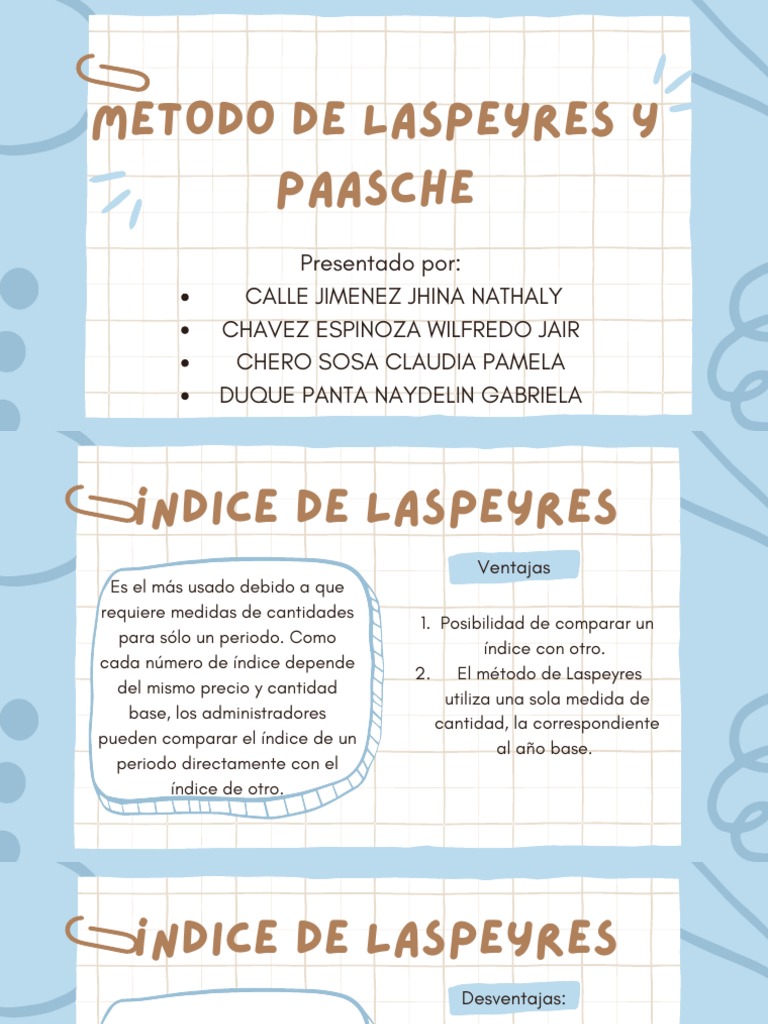 Metodo de Laspeyres y Paascher | PDF