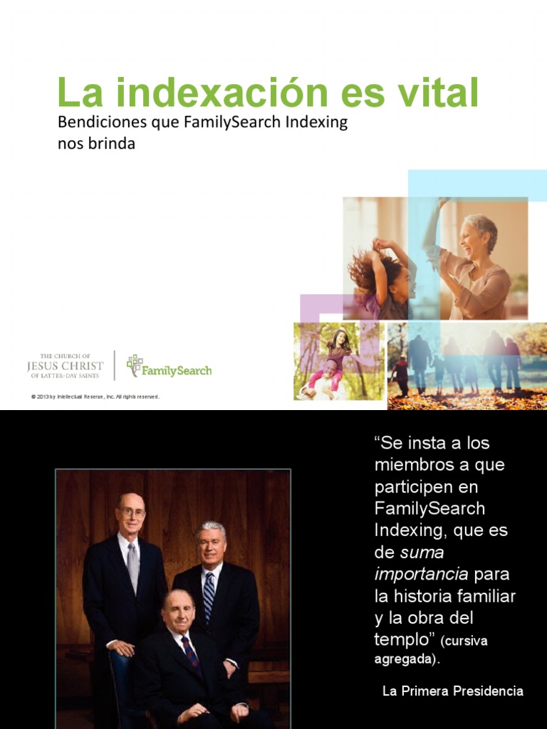Importancia de FamilySearch Indexing | PDF