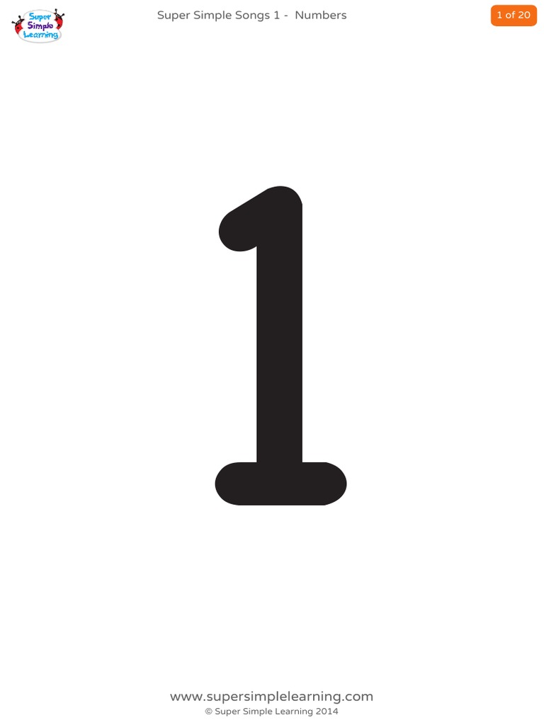 Super Simple Numbers 1-20 Songs | PDF