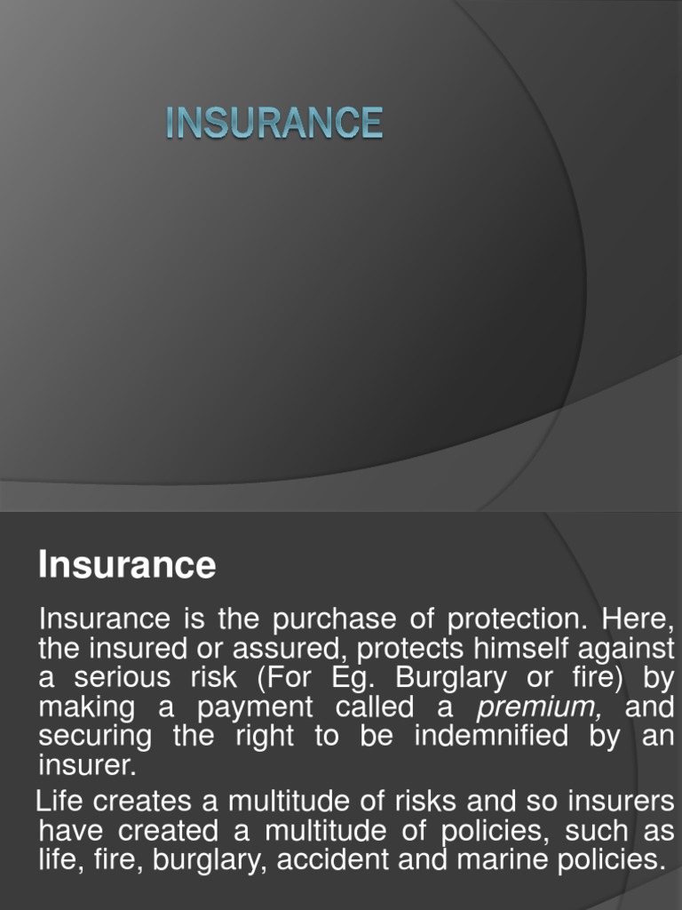 Insurance 1 | PDF | Insurance | Indemnity