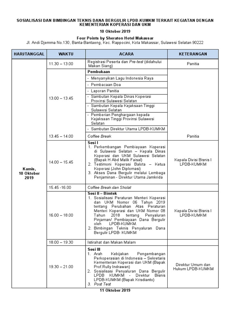 022 Rundown SOSIALISASI DAN BIMBINGAN TEKNIS KAJATI - Hasil Rapat ...