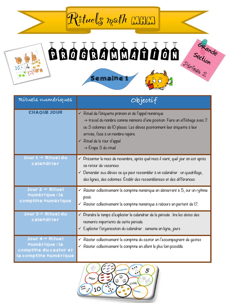 Programmation Rituels MHM Gs p2 | PDF