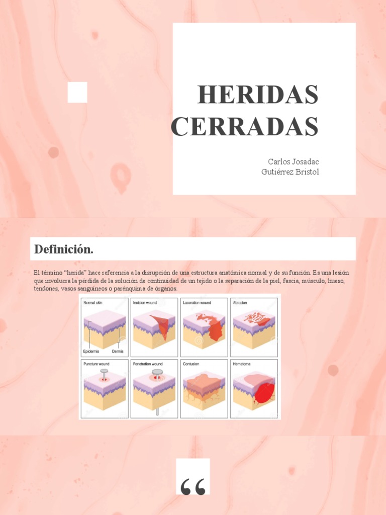 Herida Cerrada | PDF | Especialidades Medicas | Morfología (biología)