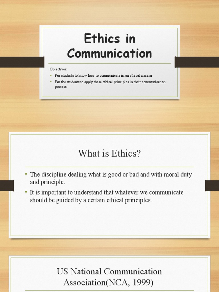Ethical Communication Principles Guide | PDF | Freedom Of Speech ...