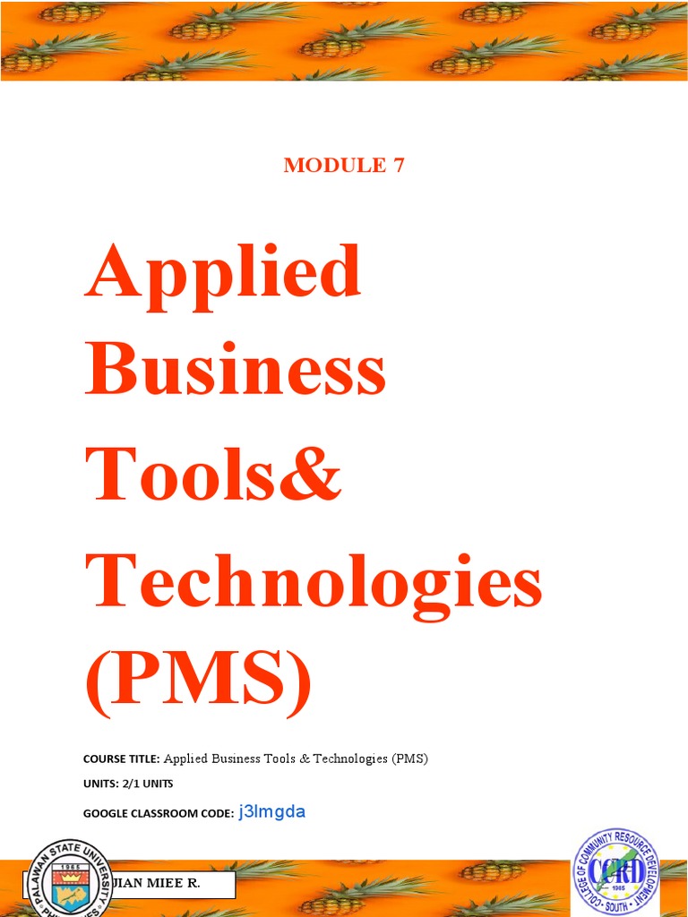 MODULE 7 Applied Business Tools and Technologies | PDF